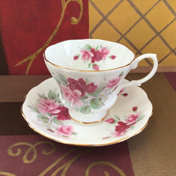 Royal Albert | Kitchen | Royal Albert Pink Roses Teacup And Saucer ...